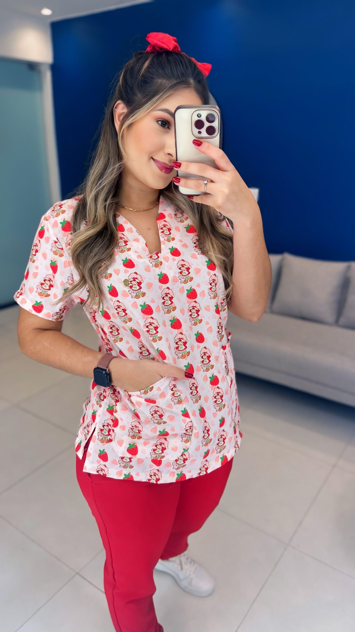 Conjunto Scrub Estampado Moranguinho – Linia Scrubs